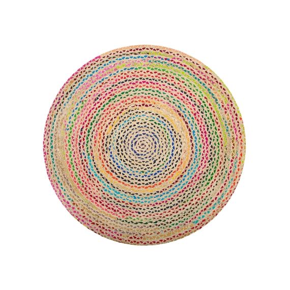 Tapis rond en coton multicolore bohème D140cm Beliani - Mr Scandinave