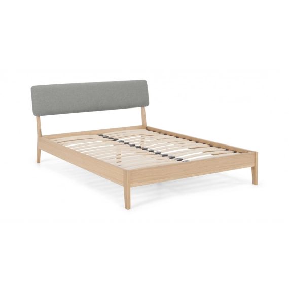 MADE Essentials - Noka, lit double (160 x 200) avec sommier, chêne et ...