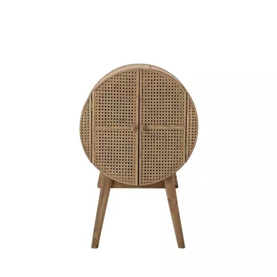 Otto - Meuble de rangement rond en bois et cannage Bloomingville - Mr ...