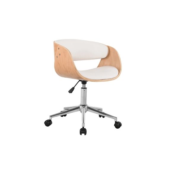 Chaise de bureau scandinave HELIA - Blanc - Usinestreet Loungitude - Mr ...