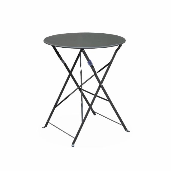 Table de jardin bistrot pliable ronde anthracite Alice's Garden - Mr ...