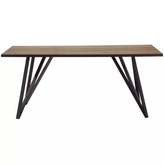 Table fixe 180cm MYLA coloris Chêne/noir - Mr Scandinave