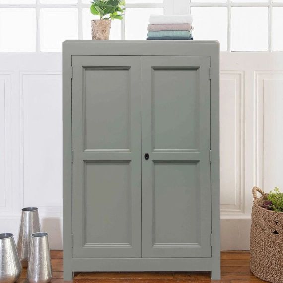 Armoire basse lingère en pin maritime vert sauge Léandre - Mr Scandinave