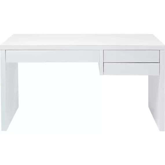 Bureau 3 tiroirs en verre blanc Kare Design - Mr Scandinave