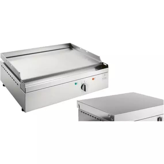 Plancha électrique en inox chef 55 cm avec couvercle Planet - Mr Scandinave