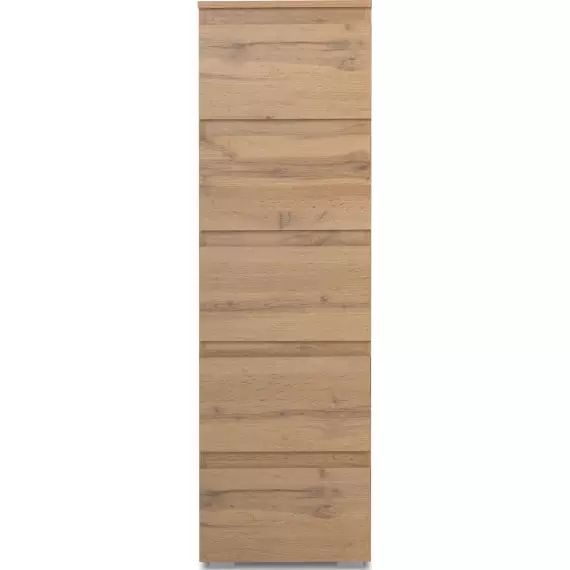 Commode haute 5 tiroirs effet chêne 40 cm Homifab - Mr Scandinave