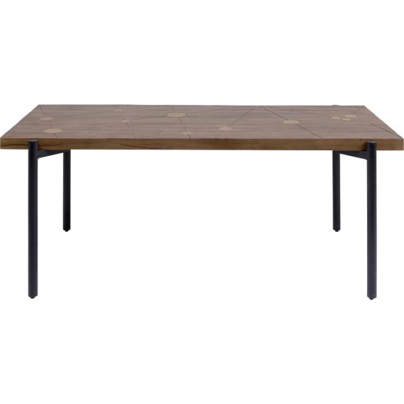 Table à manger 8 personnes en manguier massif et acier L180 Kare Design ...