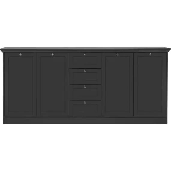 Buffet anthracite 4 portes 200 cm Homifab - Mr Scandinave