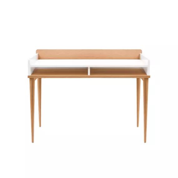 Bureau compact en chêne naturel Blanc Kulile - Mr Scandinave